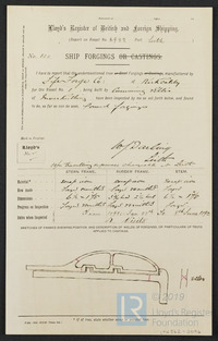 Deck Plan Of Sailing Barque For Adelaide 27th October 1891 | Documents ...