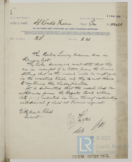 Ships | Archive & Library | Heritage & Education Centre