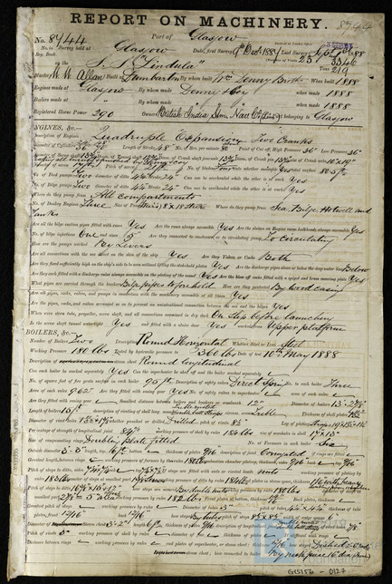 Report On Machinery For Lindula 1st September 1888 | Documents ...