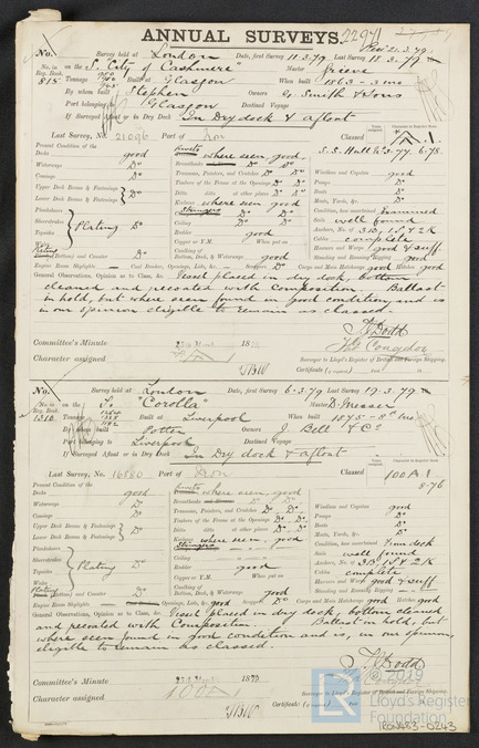 Annual Surveys Report For Corolla 19th March 1879 | Documents | Archive ...