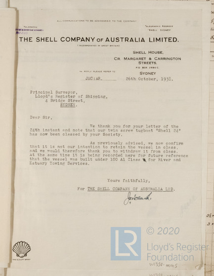 Letter From J Mcclark For The Shell Co Of Australia Ltd To Principal ...