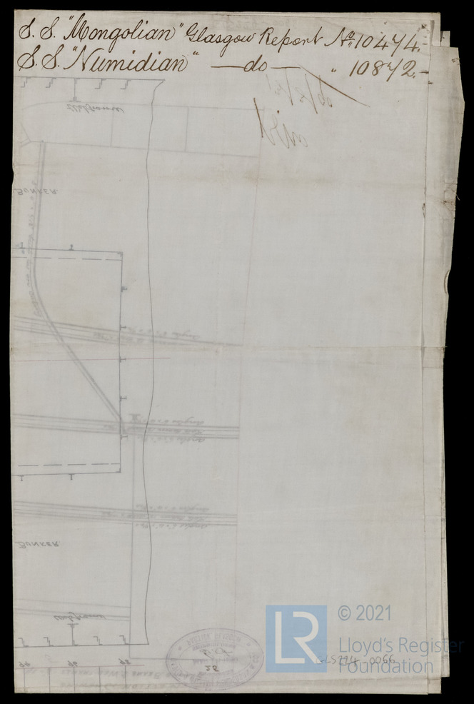 Plan Of Arrangement Of Web Frames & Strong Beams For Numidian 12th ...