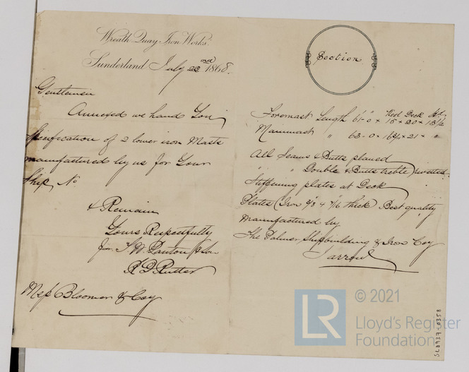Letter From R D Rutter For T W Pauton & Son To Bloomer & Co Regarding ...